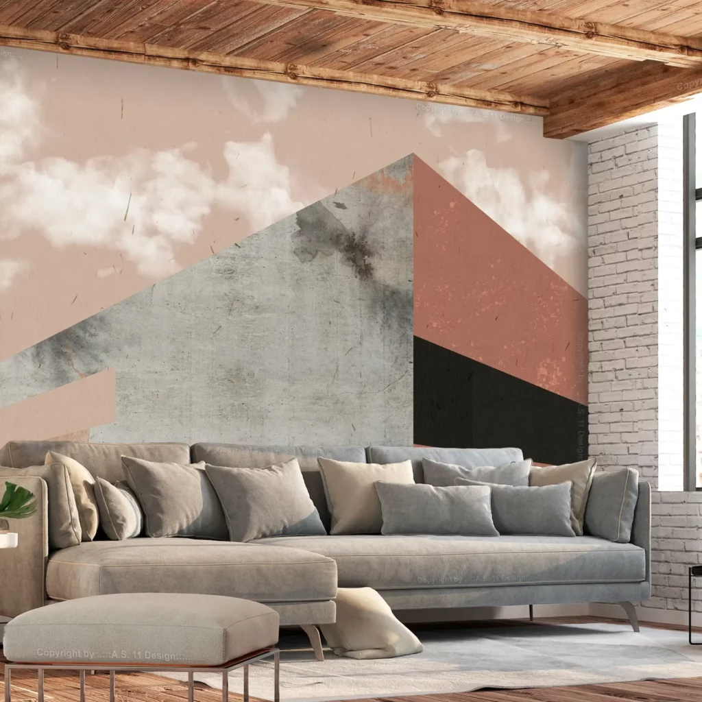 Living room decoration ideas with large-format wall art decor ...